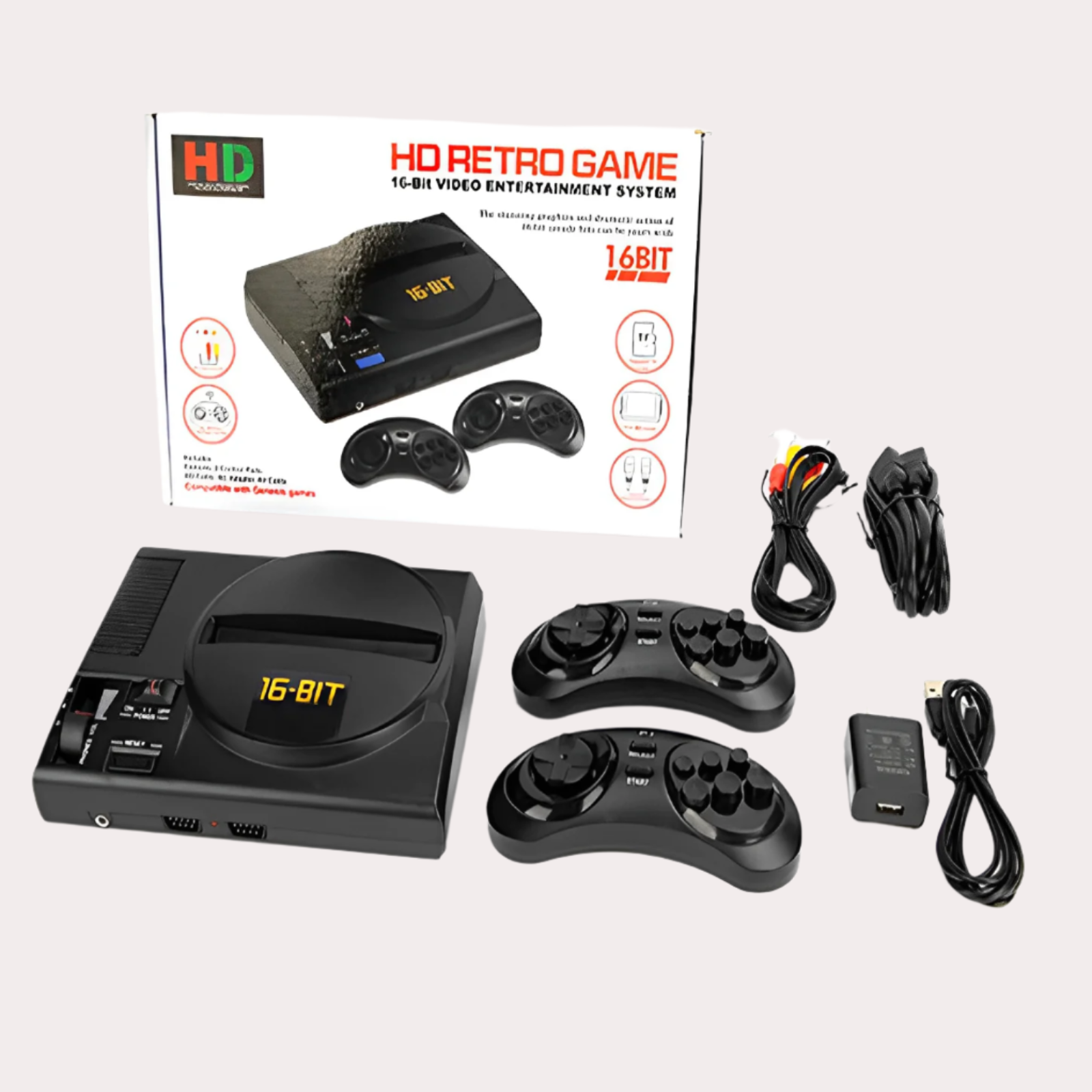 Owllon Retro Video Game 16 Bit Console – Play Retro